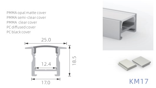 Custom Length 1m 2m 3m LED Corner Aluminium Profile Silver Recessed