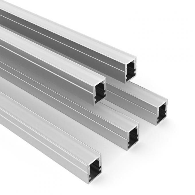 Small Square Ceiling Light 10*13mm LED Strip Channel With Diffuser