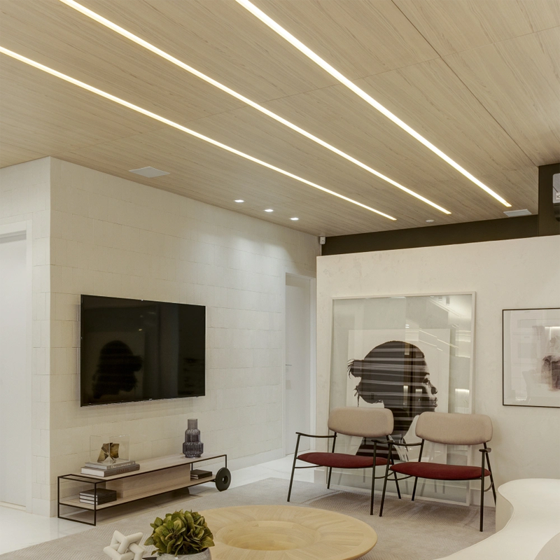 OEM LED Aluminum Profile For Commercial Up And Down Lighting with PC ...
