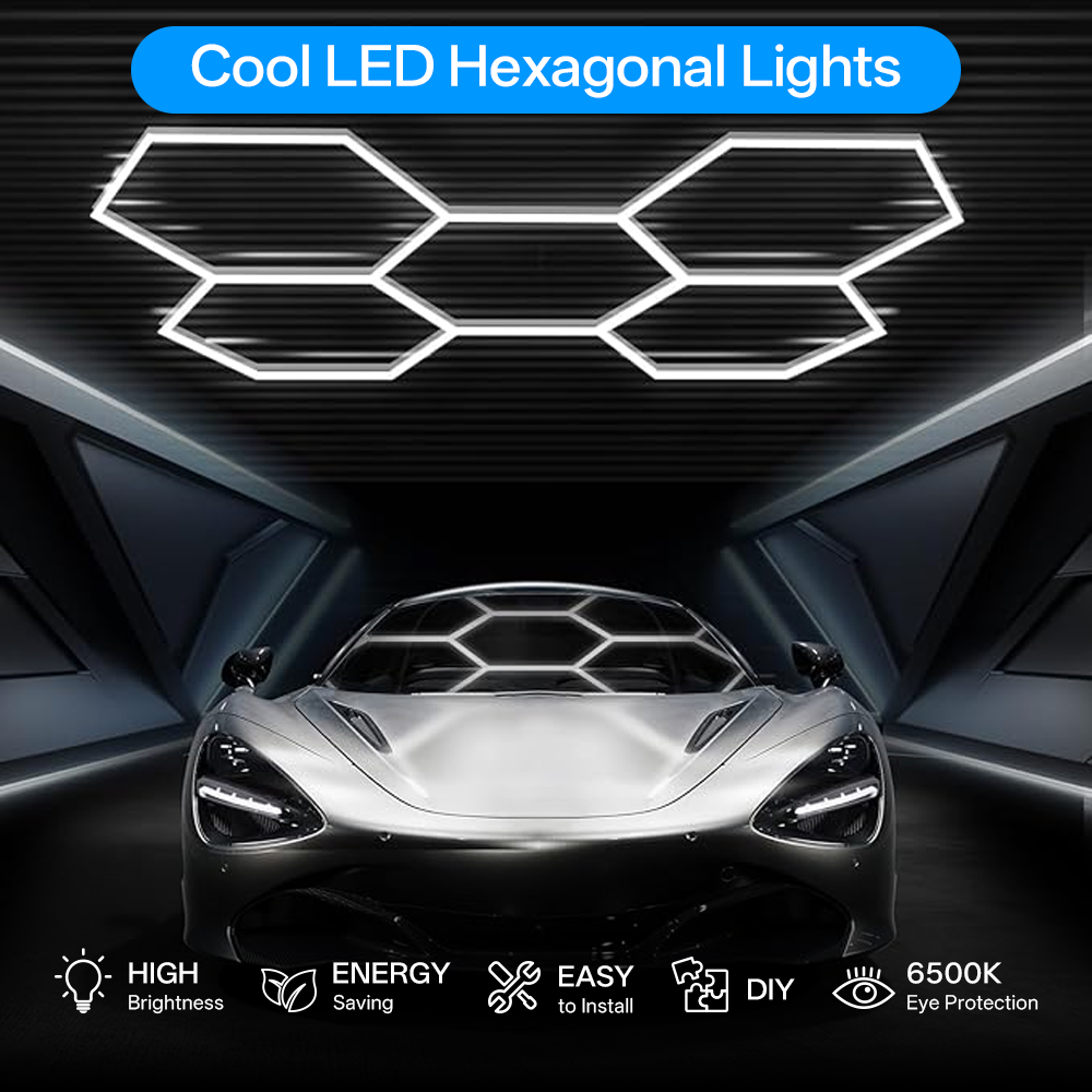 Hexagon LED Workshop Light - Garage & Studio Lighting